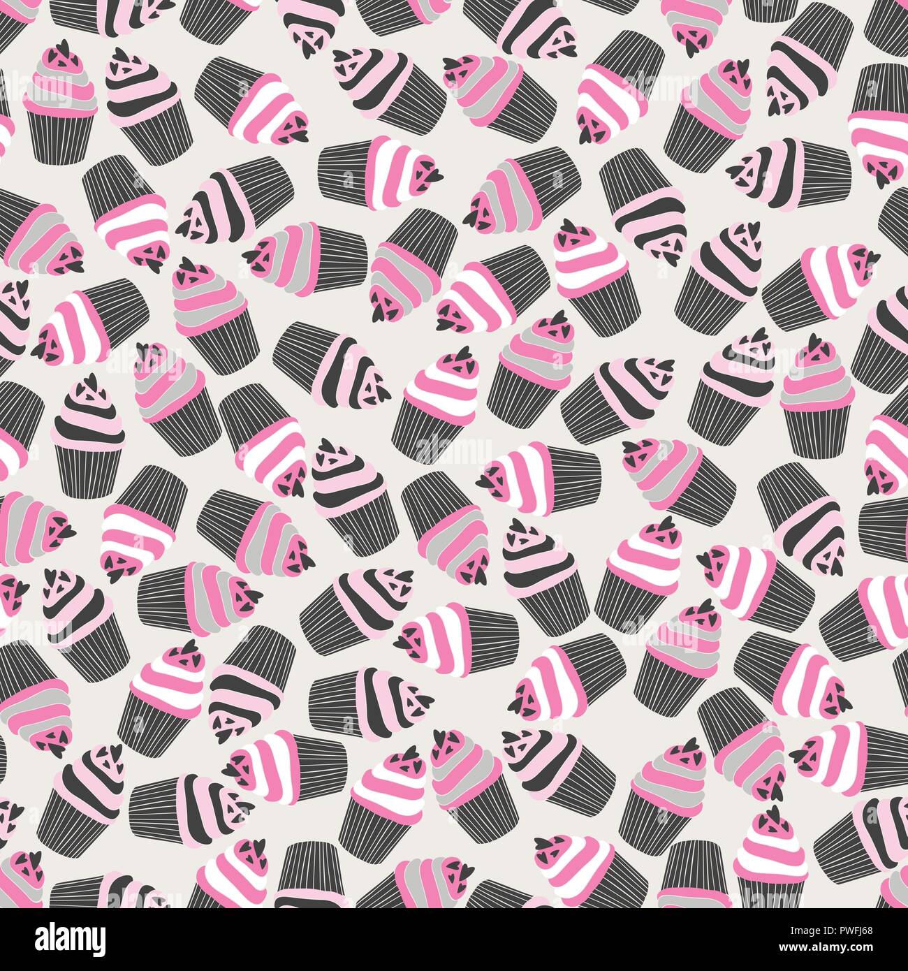 Happy birthday cupcake line art hi-res stock photography and images - Alamy