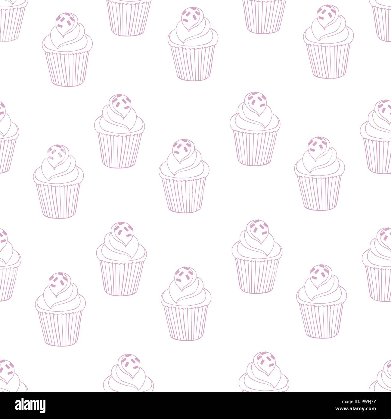Happy birthday cupcake line art hi-res stock photography and images - Alamy