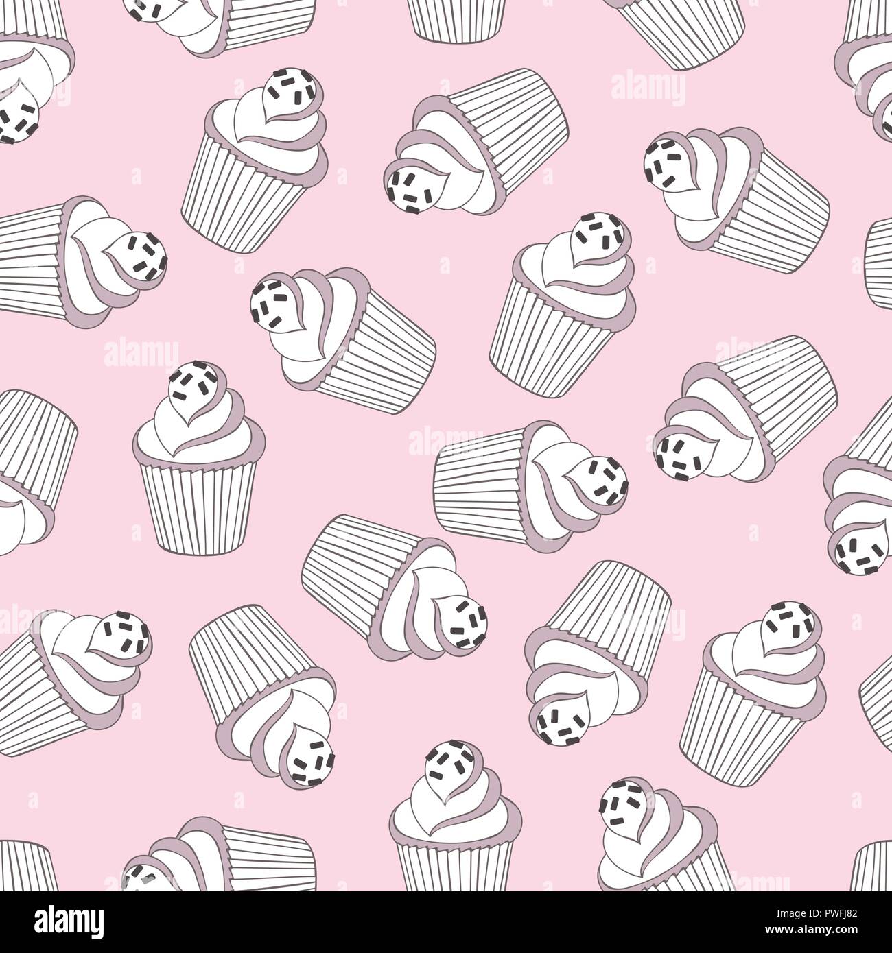 Happy birthday cupcake line art hi-res stock photography and images - Alamy