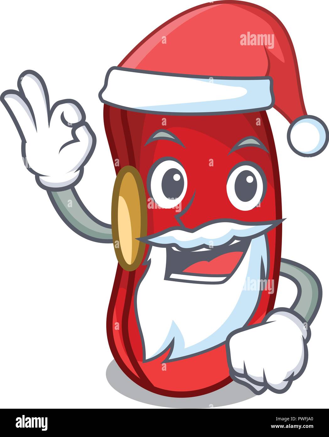 Santa red beans pile isolated on mascot Stock Vector Image & Art - Alamy