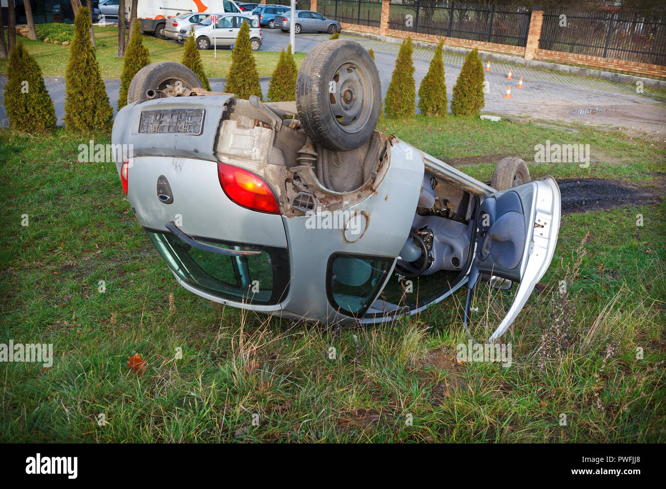 Car rollover accident hi-res stock photography and images - Alamy