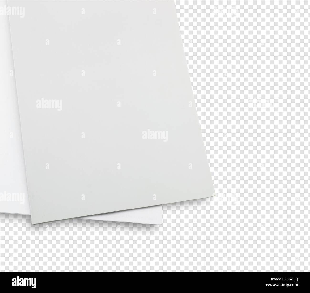 White paper documents Isolated on a transparent background Stock Photo ...