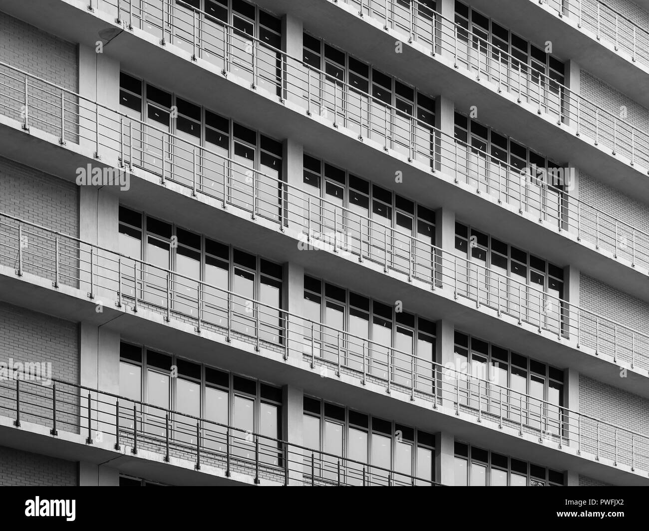 Balconies image Black and White Stock Photos & Images - Alamy