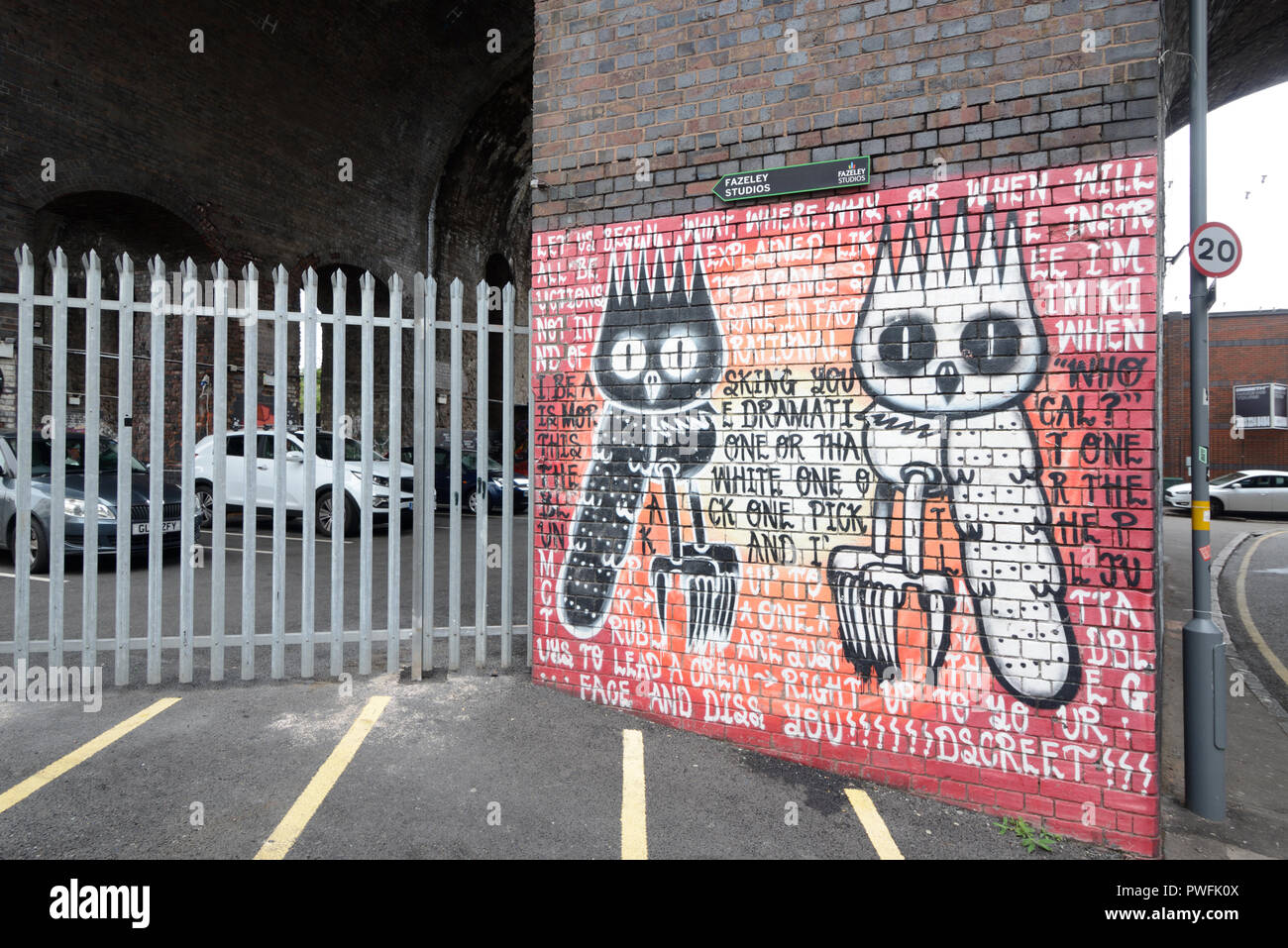 Street Art & Cap Park at the Custard Factory Digbeth Birmingham England ...