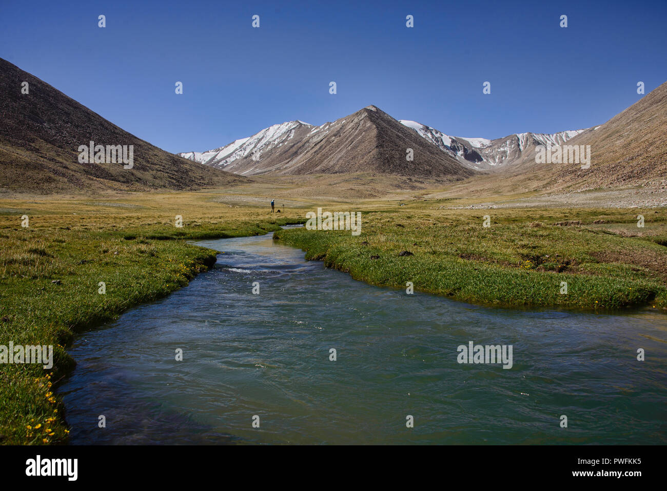Trekking to Lake Zorkul, Tajikistan Stock Photo - Alamy