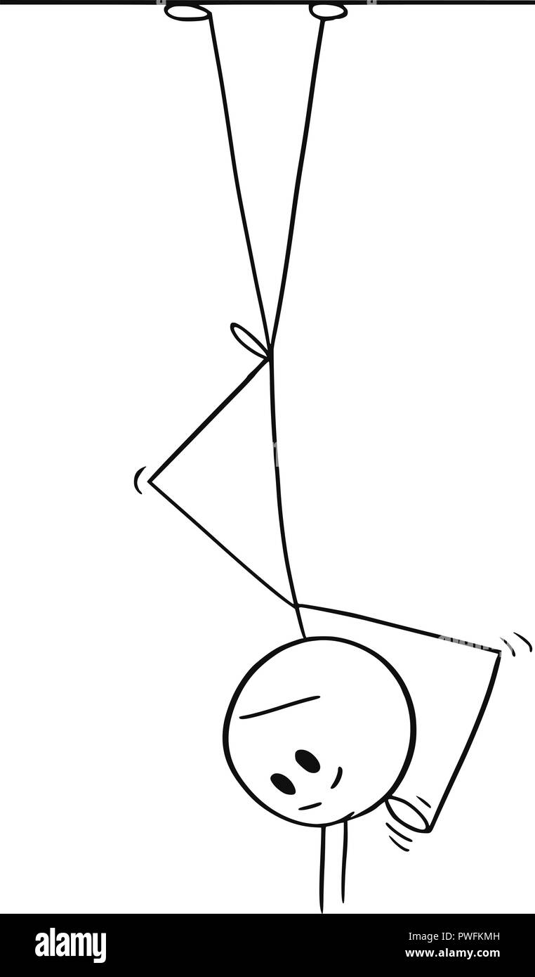 Cartoon of Confused Man or Businessman Standing on Ceiling Stock Vector ...