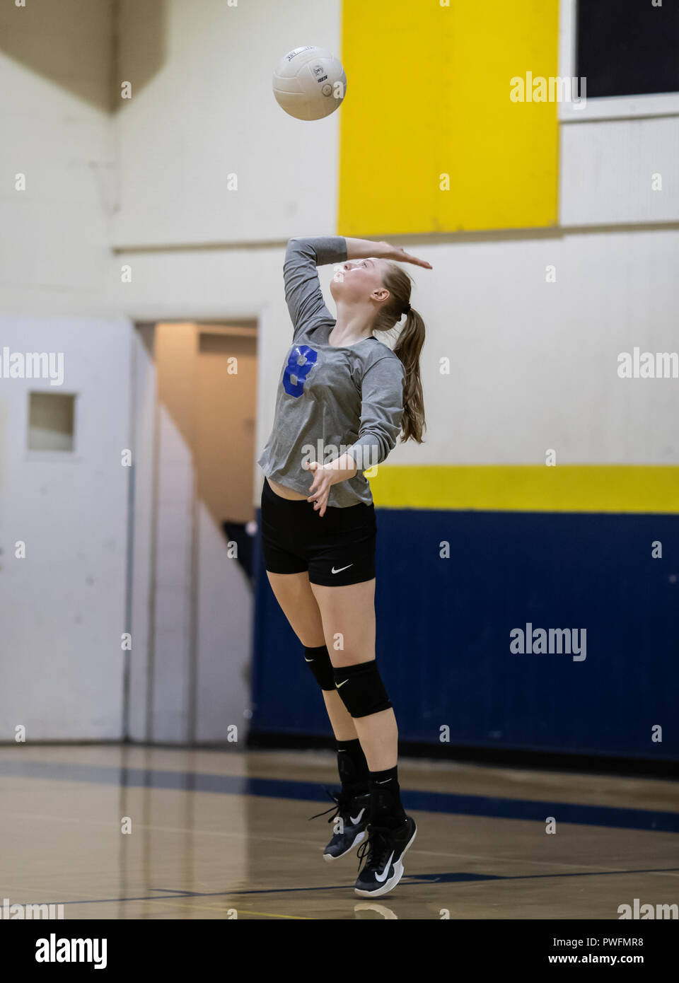 Volleyball action with American Christian Academy vs Butte Valley in ...
