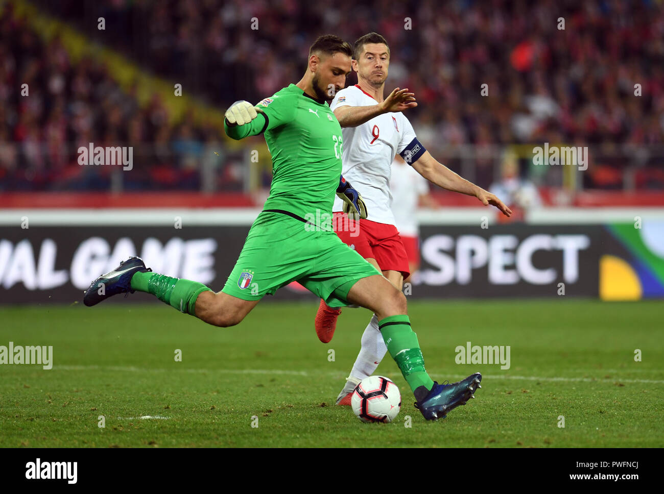 CHORZOW, POLAND - OCTOBER 14, 2018: UEFA Nations League Poland and ...