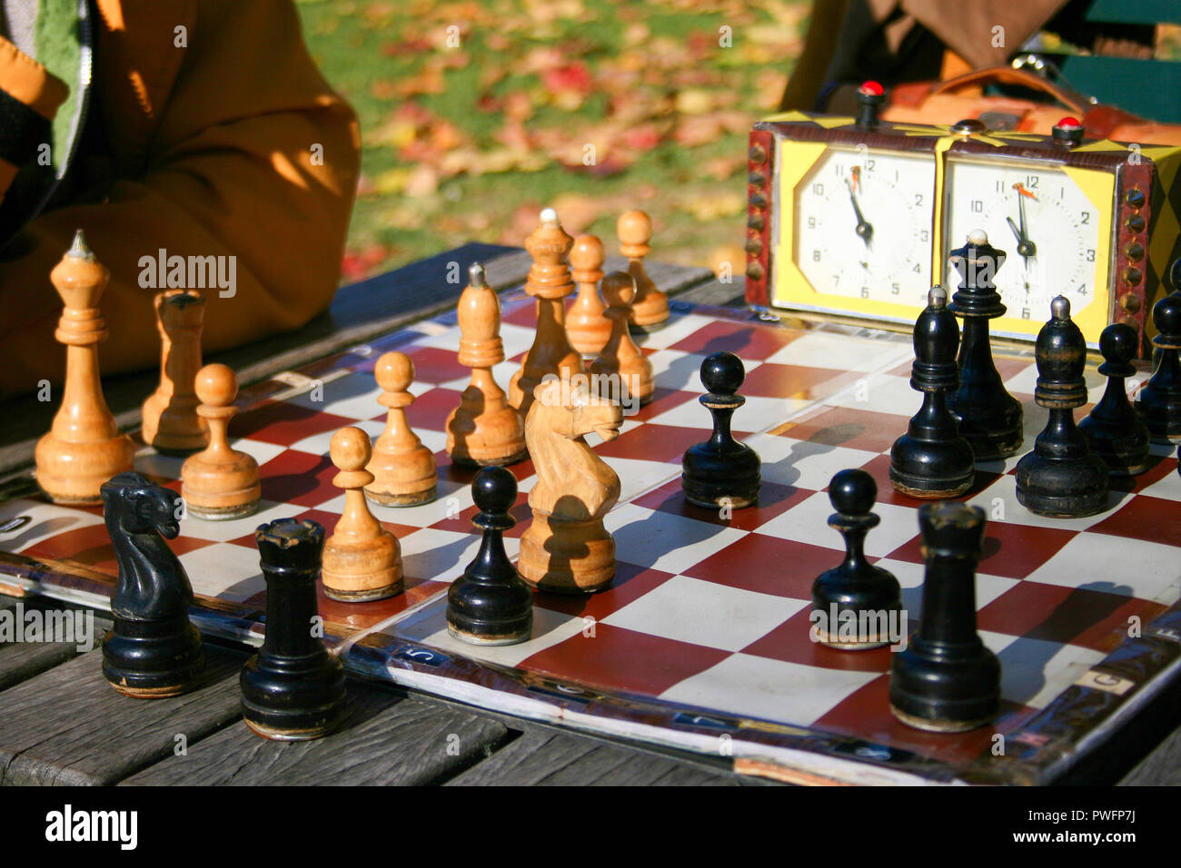 Outdoor chess table hi-res stock photography and images - Alamy