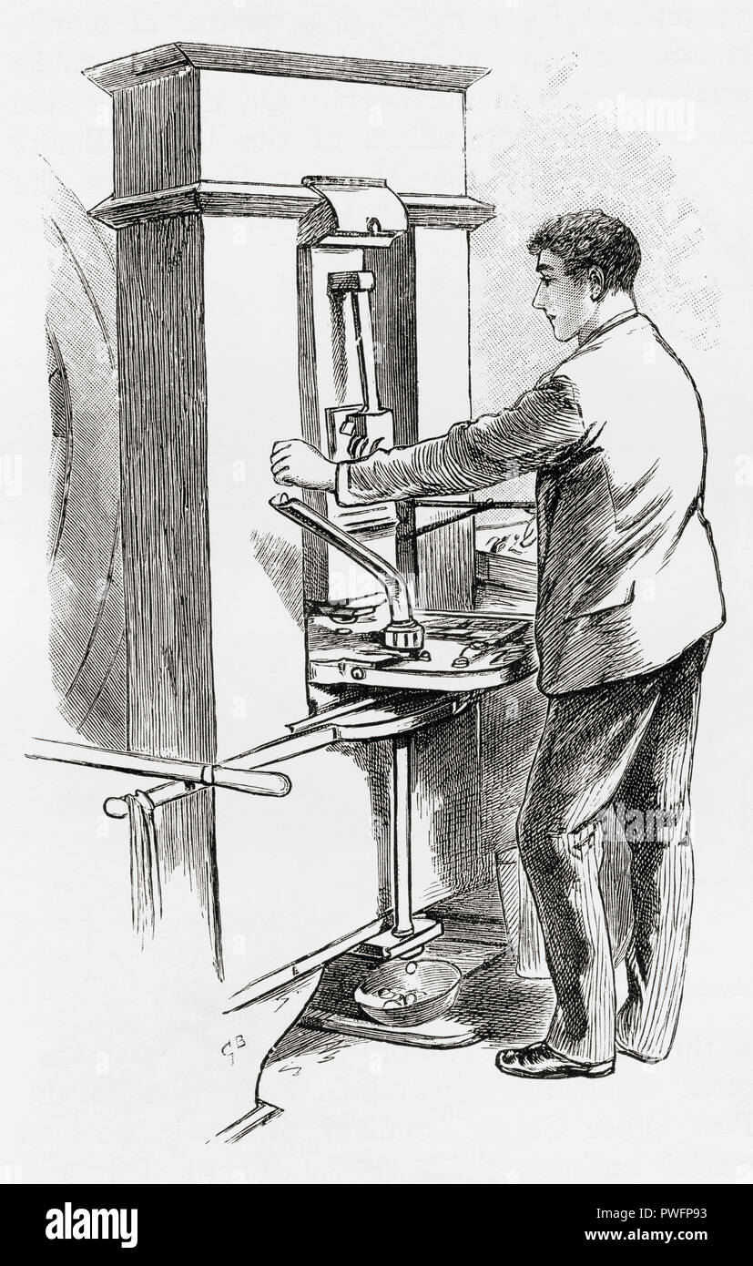 Press machine 19th century hi-res stock photography and images - Alamy