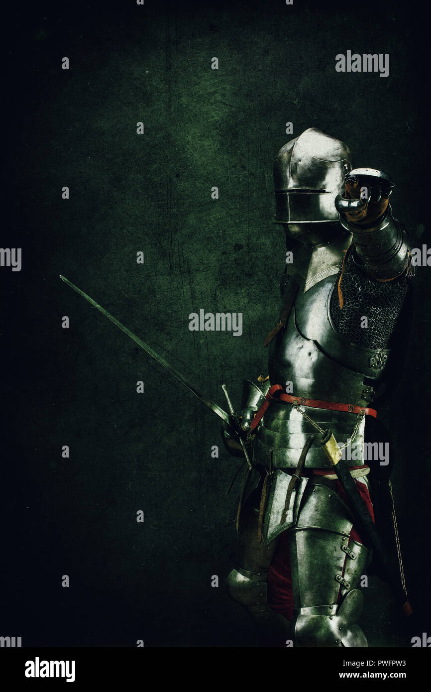 Portrait of a knight in armor Stock Photo - Alamy