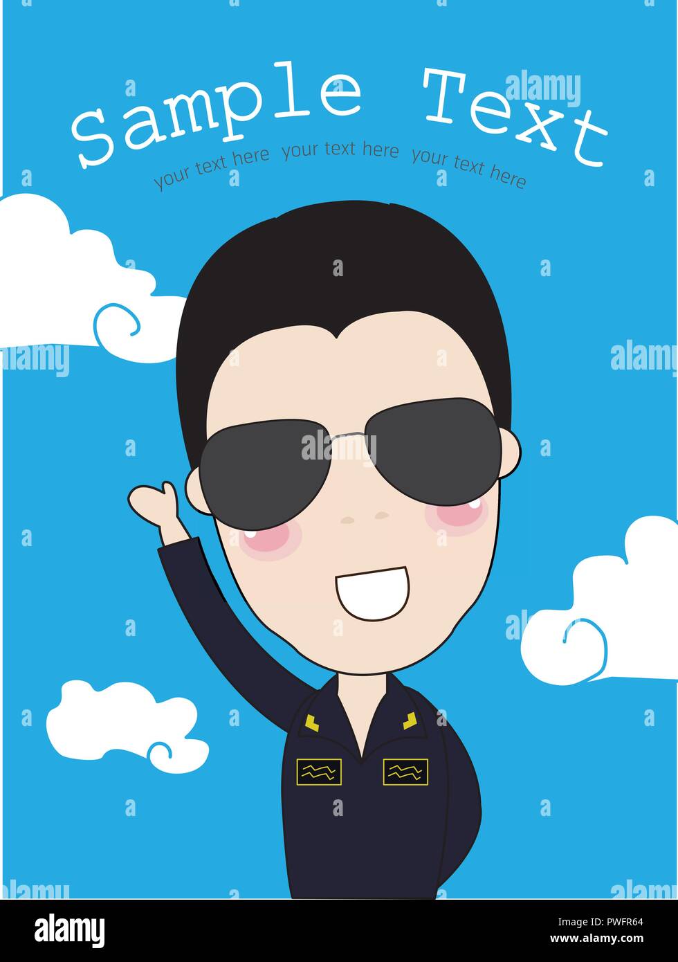 Vector illustration of a happy cartoon Stock Vector Image & Art - Alamy