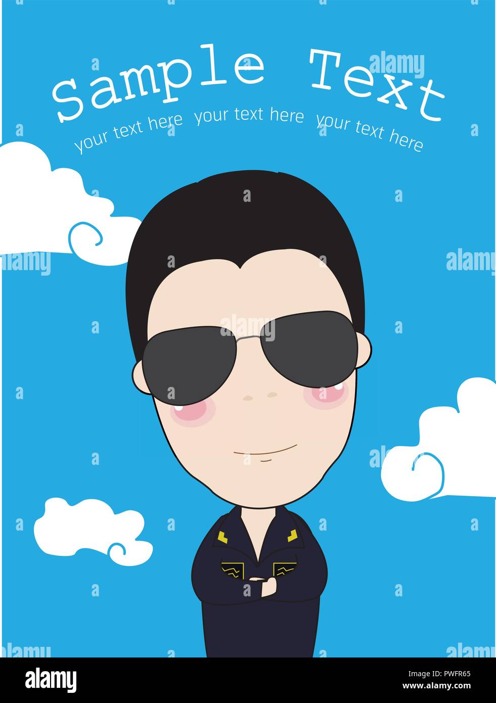 Vector illustration of a happy cartoon Stock Vector Image & Art - Alamy