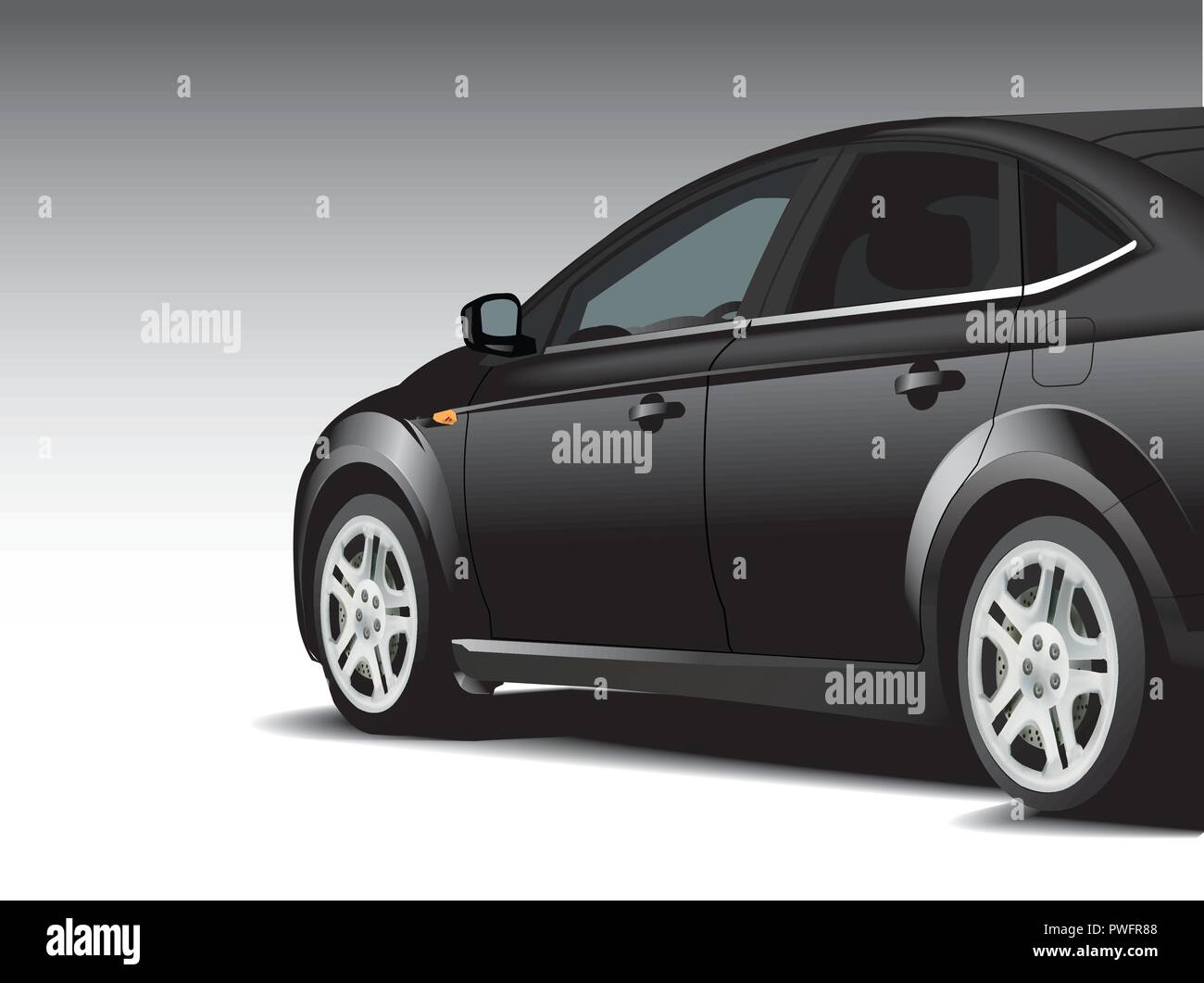 Side black vector sports car Stock Vector Image & Art - Alamy