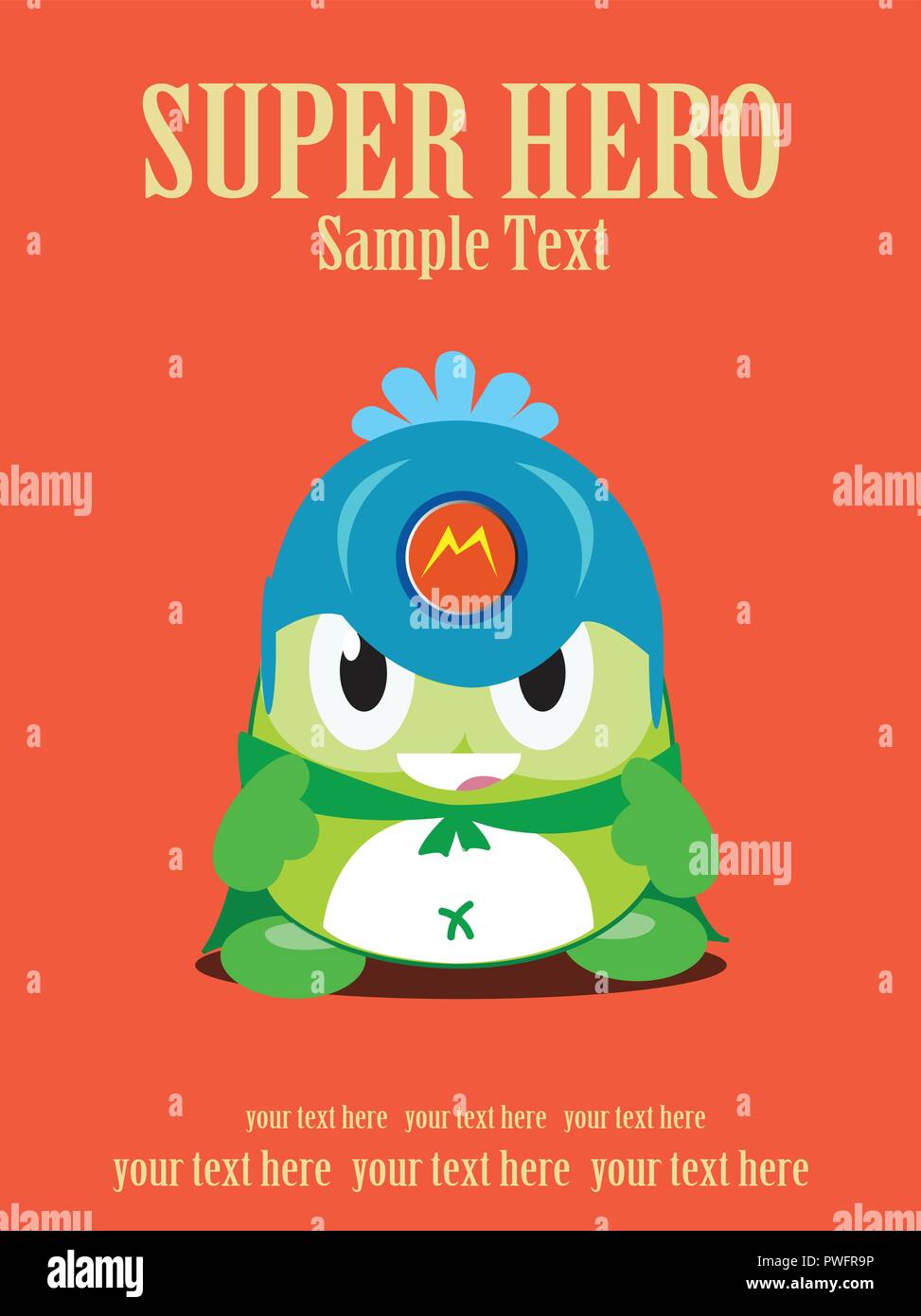 Illustration cartoon of Super Hero green Stock Vector Image & Art - Alamy