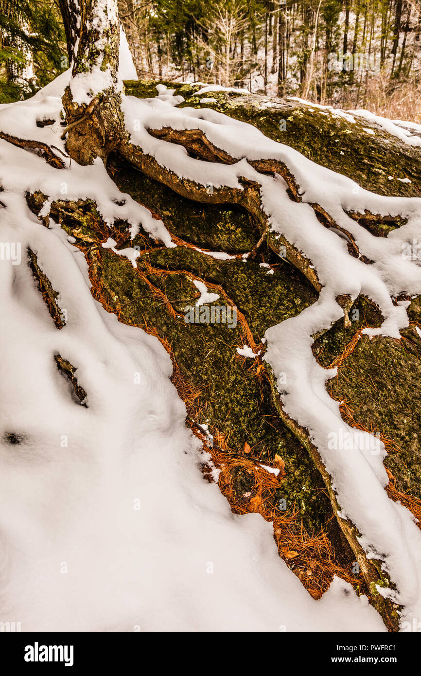 Winter Hog Back Dam Hartland, Connecticut, USA Stock Photo - Alamy