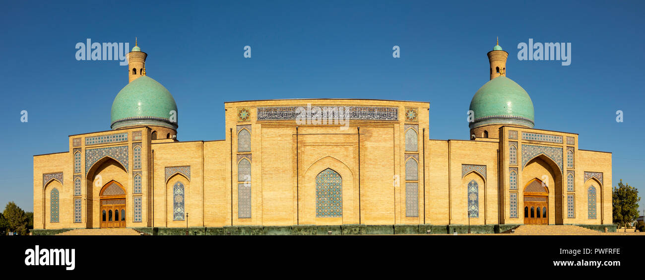 Ornate exterior or madrasa and mosque in Tashkent, Uzbekistan Stock ...