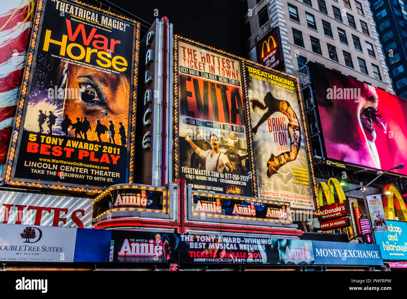 Times Square Theater District Manhattan New York, New York, USA Stock ...