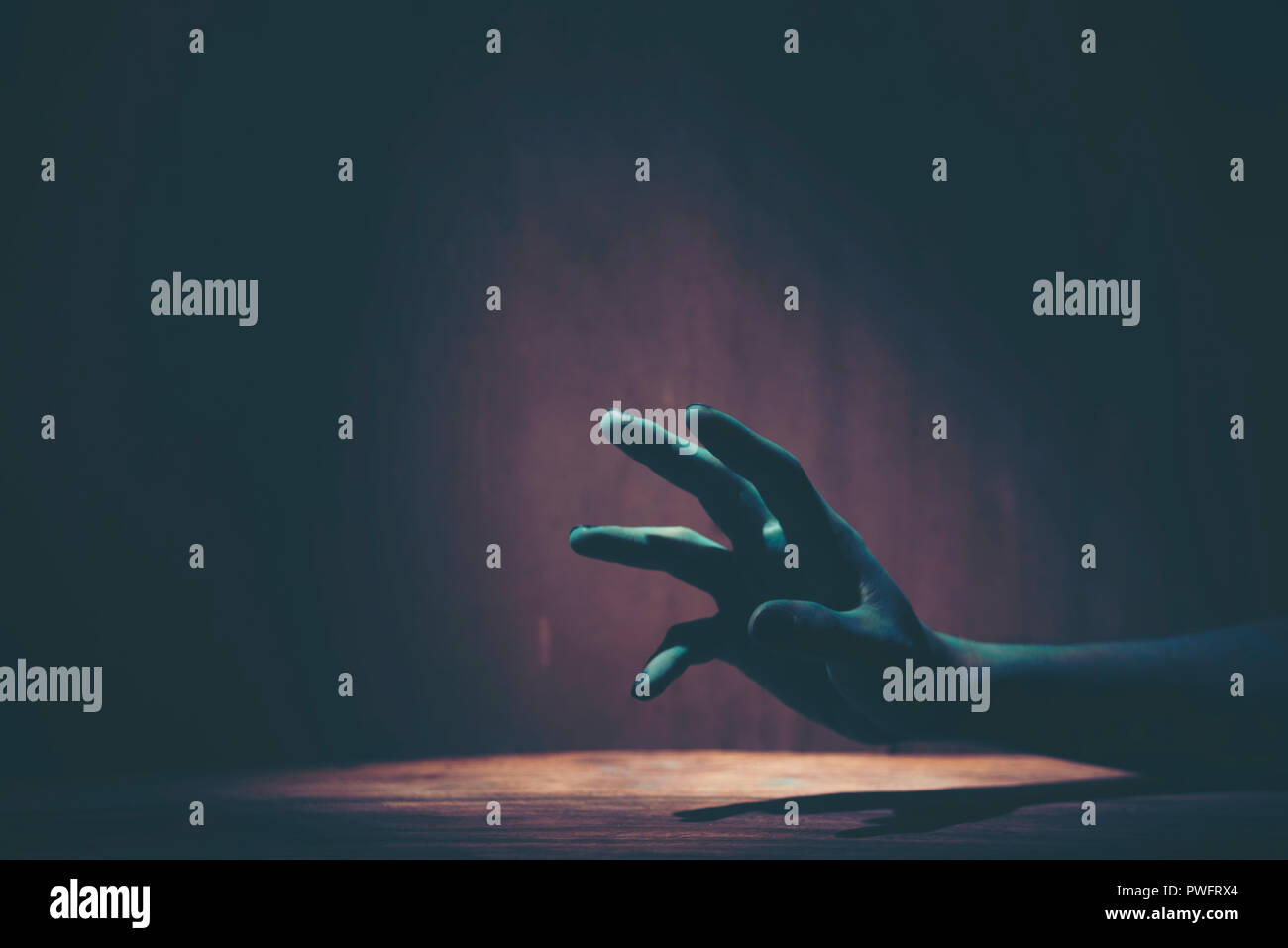 Halloween Hand concept, dark and black vintage tone Stock Photo - Alamy
