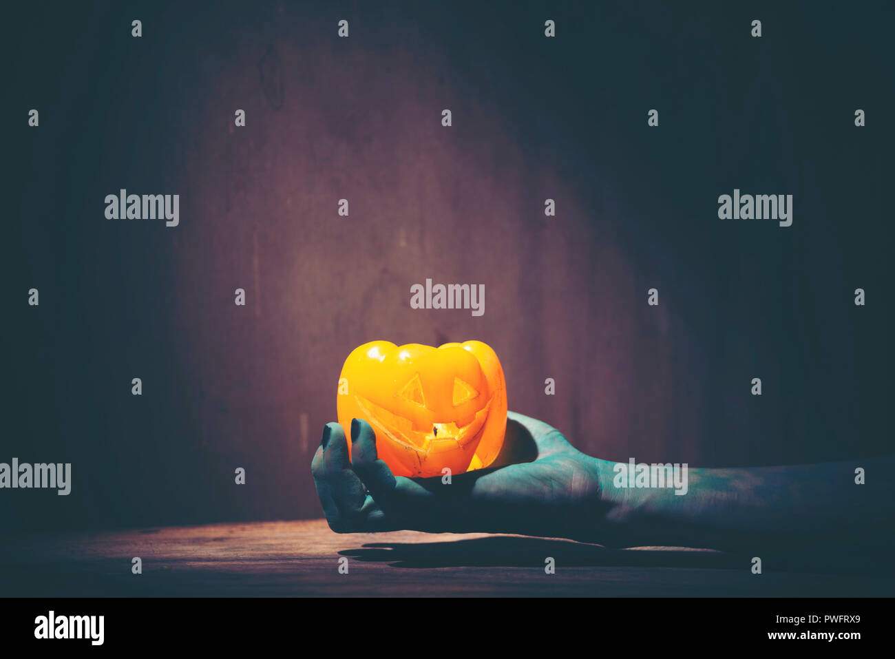 Halloween Ghost hand, art picture for Halloween concept Stock Photo - Alamy