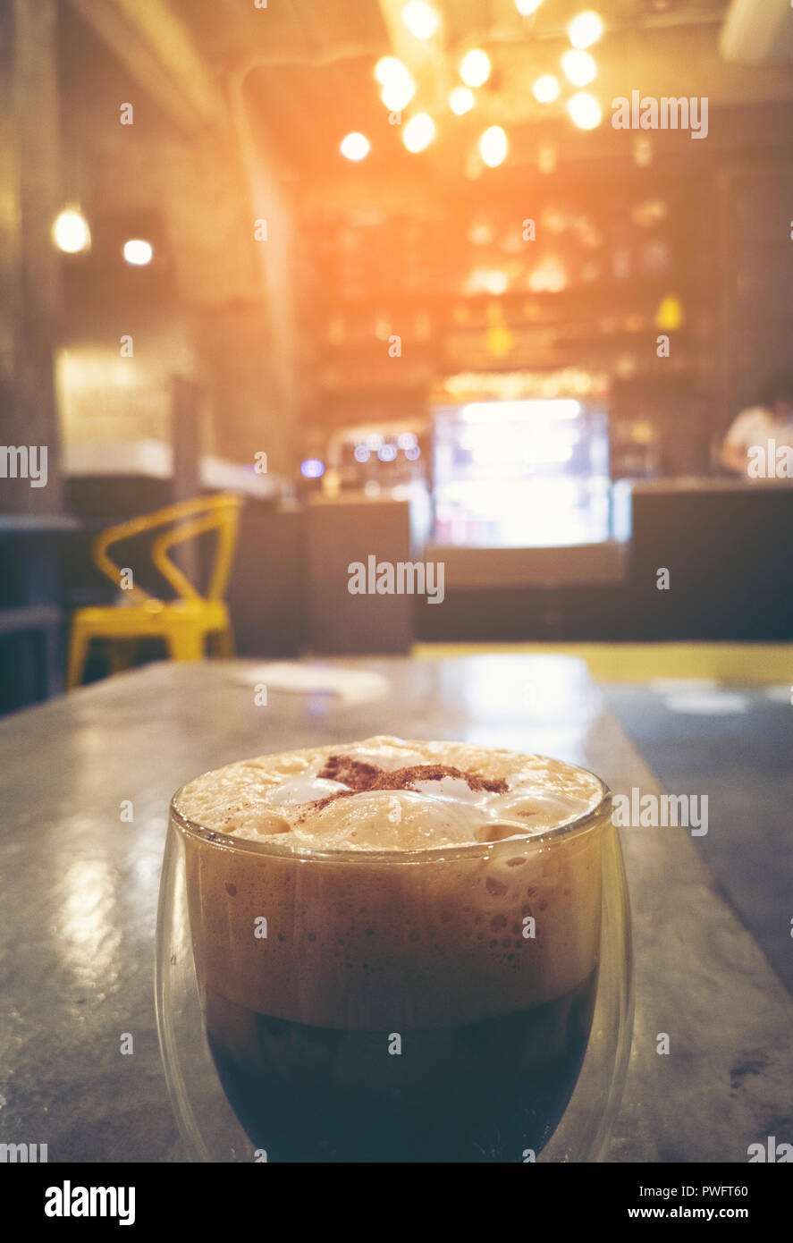 coffee espresso shot in coffee cafe Stock Photo - Alamy