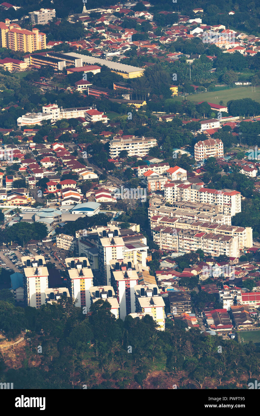 Penang cityscape, view from Penang hills Stock Photo - Alamy