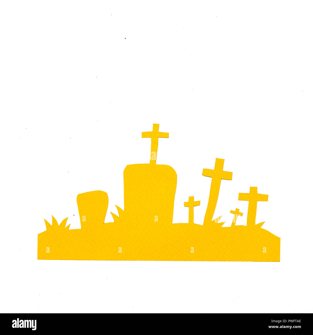 Halloween paper cut isolated on white background Stock Photo - Alamy