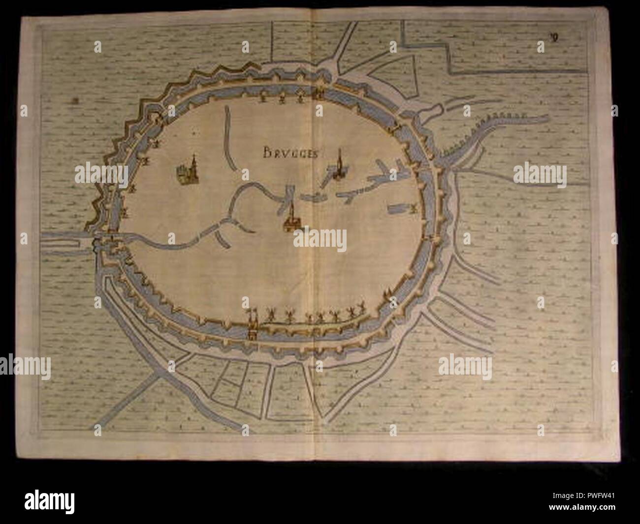 Bruges map hi-res stock photography and images - Alamy