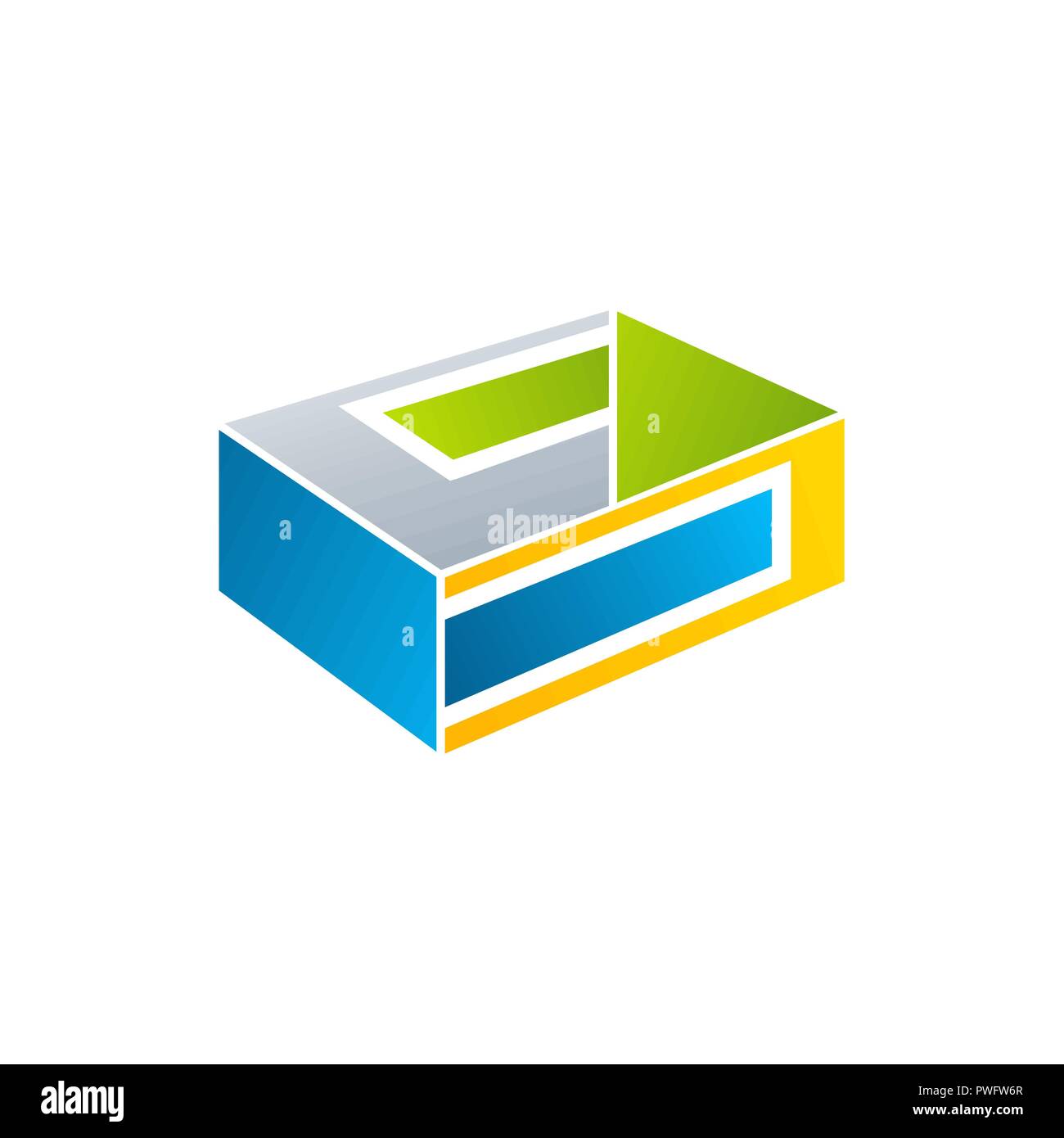 Creative Box abstract emblem, design concept, logo, logotype element ...