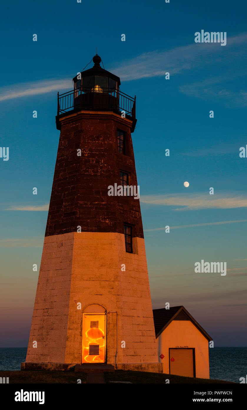 Point Judith Lighthouse Narragansett, Rhode Island, USA Stock Photo - Alamy