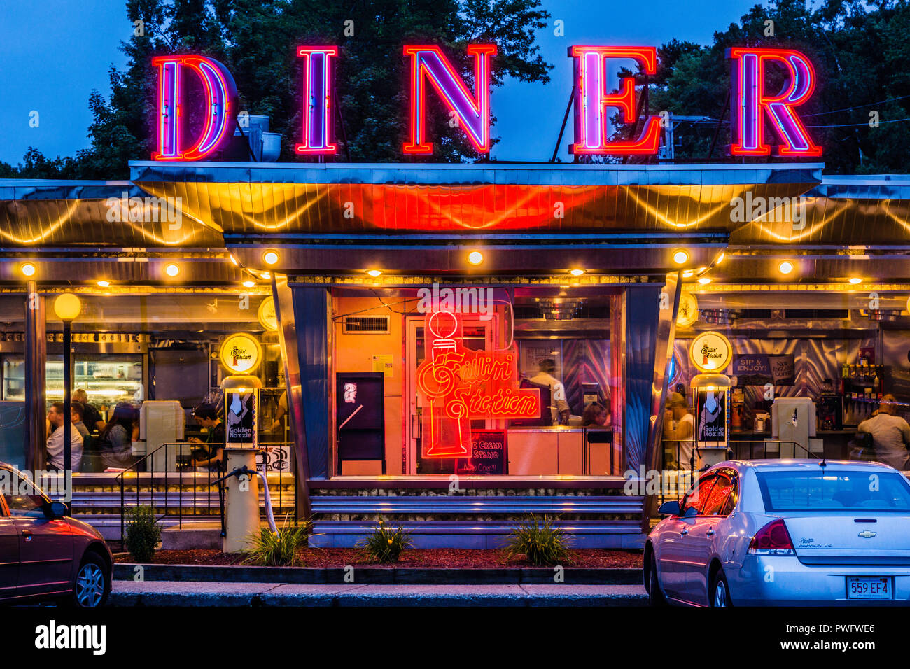 Whately diner fillin station hi-res stock photography and images - Alamy