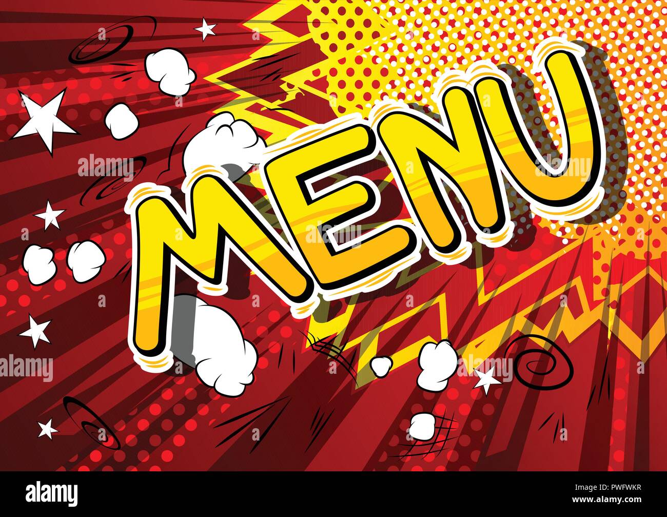 Illustrated menu Stock Vector Images - Alamy