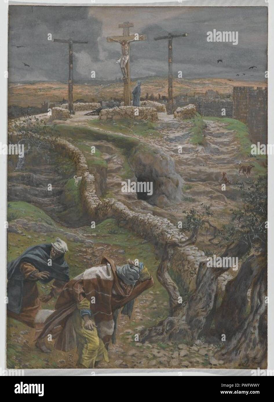 Jesus Alone on the Cross (Jésus seul sur la Croix) - James Tissot Stock ...
