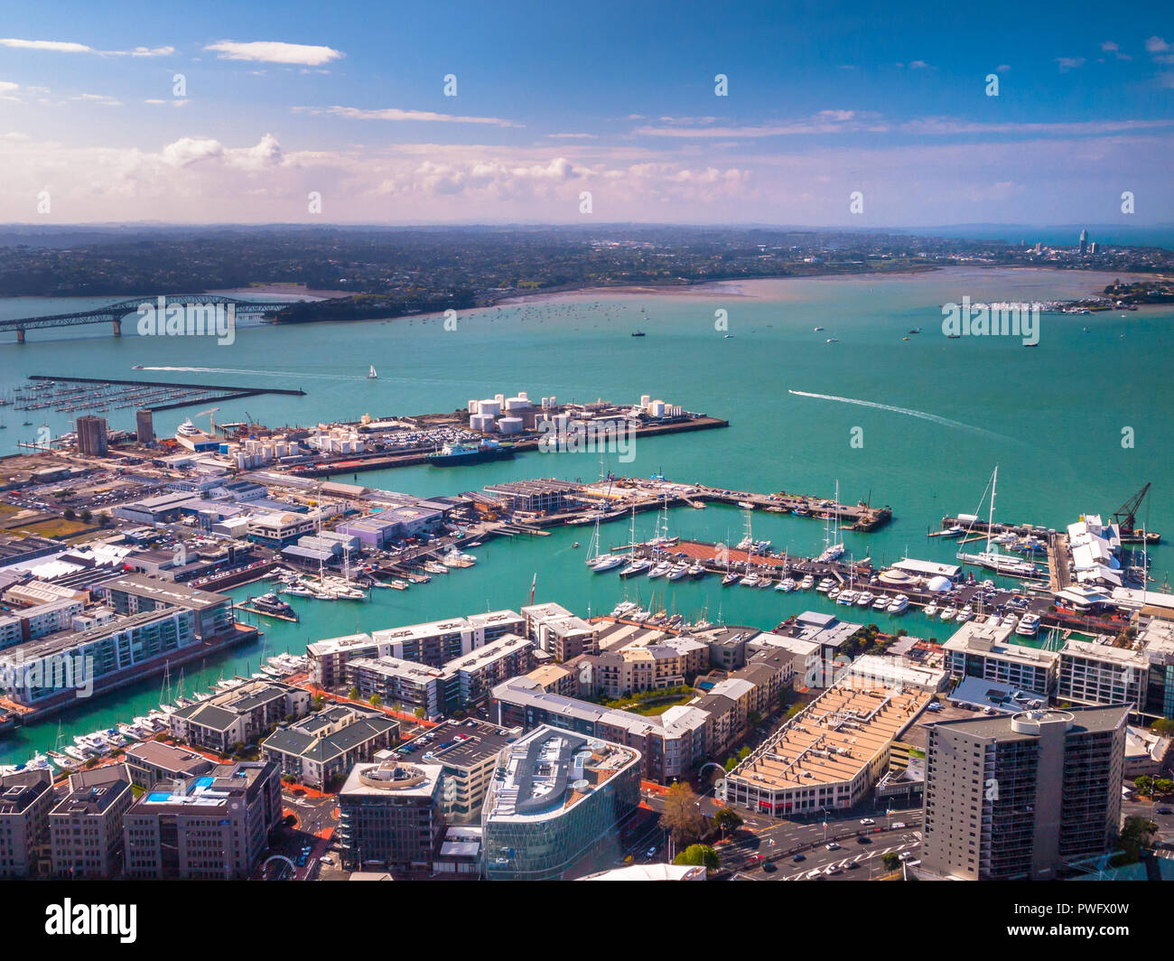 Auckland waitemata harbour aerial hi-res stock photography and images ...