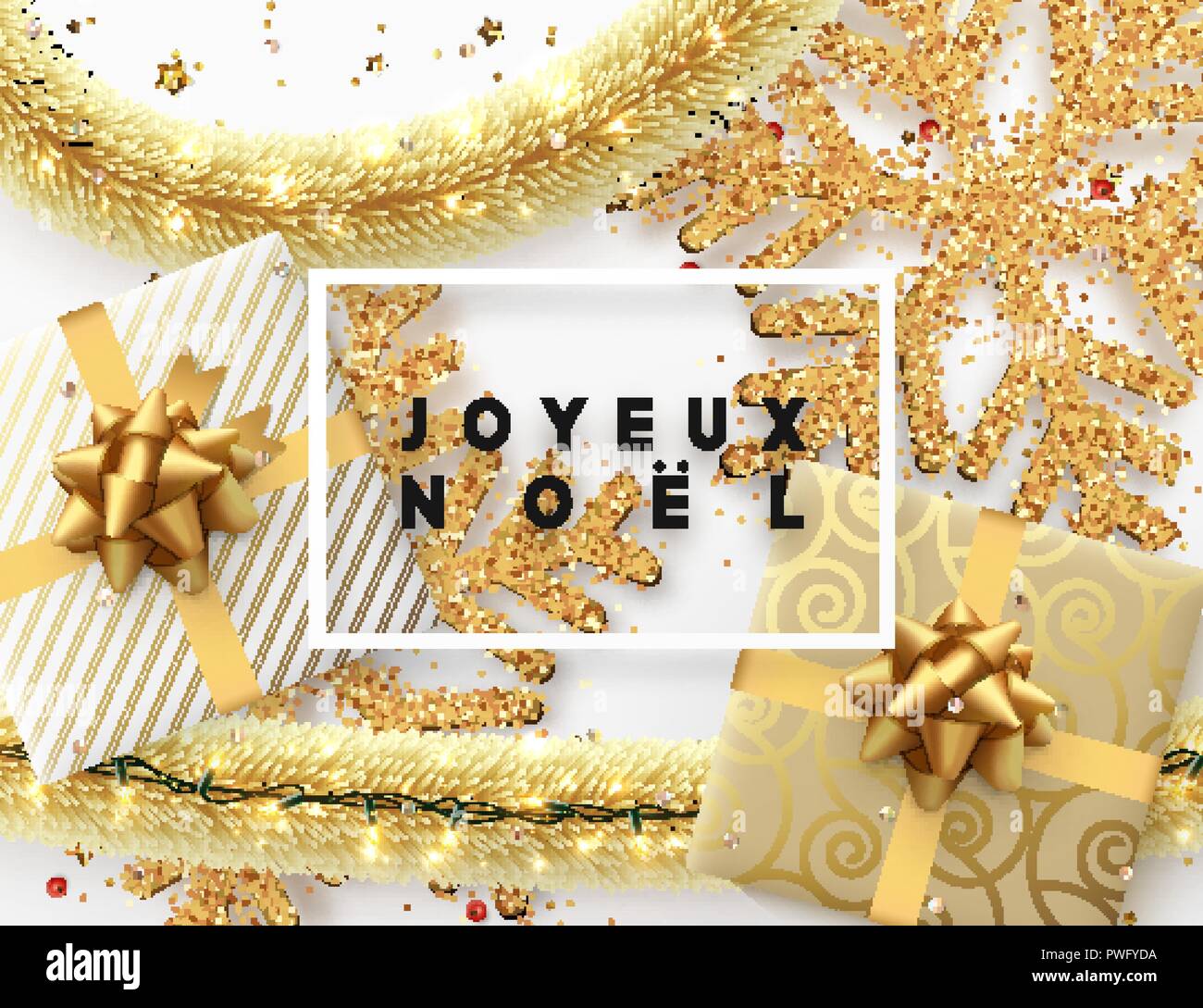 Gold sprinkled border Stock Vector Images - Alamy