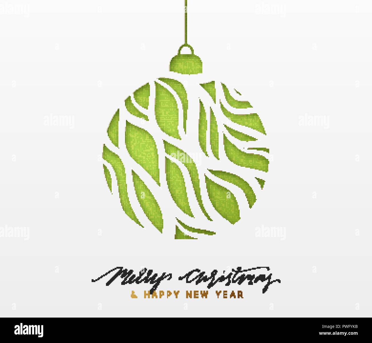 Christmas background, design Xmas green ball of texture paper Stock ...