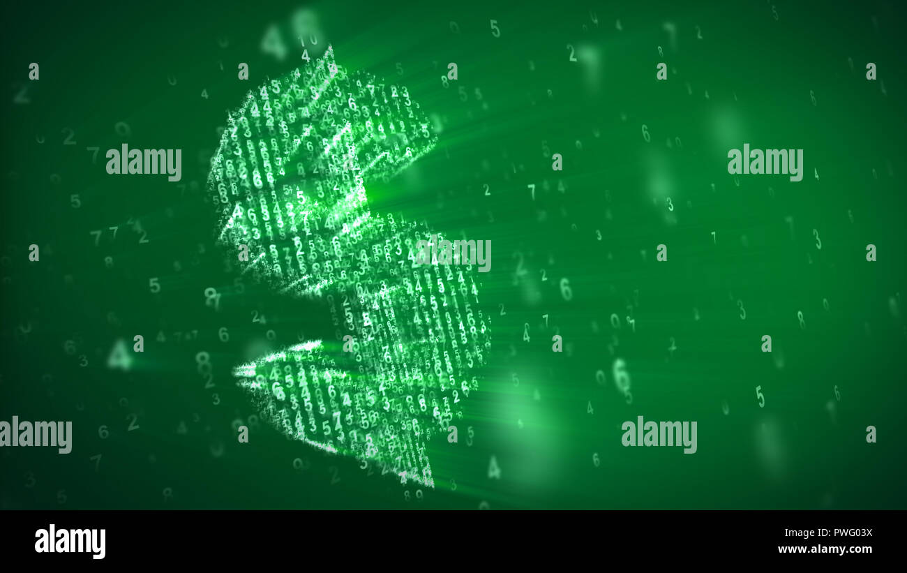 An inspiring 3d illustration of the dollar symbol spinning around with ...