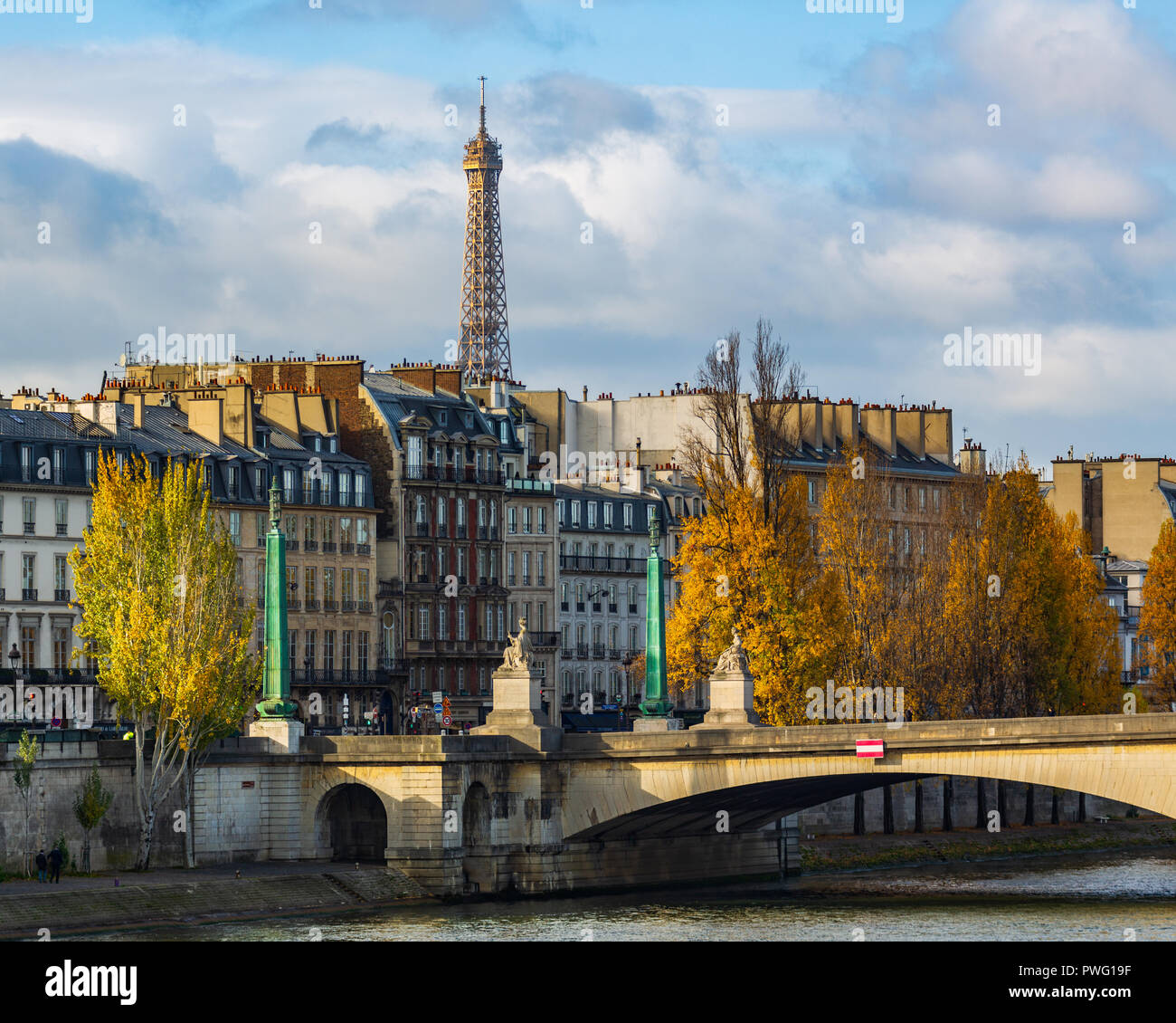 Photography of the Eiffel Tower in Paris, France, on a fall day Stock ...