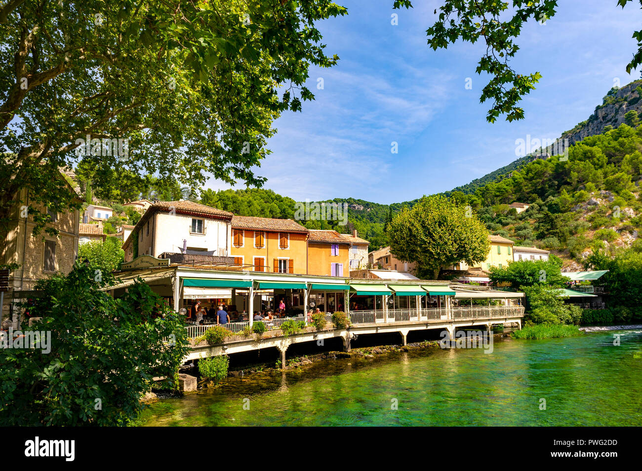 France. Vaucluse (84). Fontaine de Vaucluse. Source of the Sorgue ...