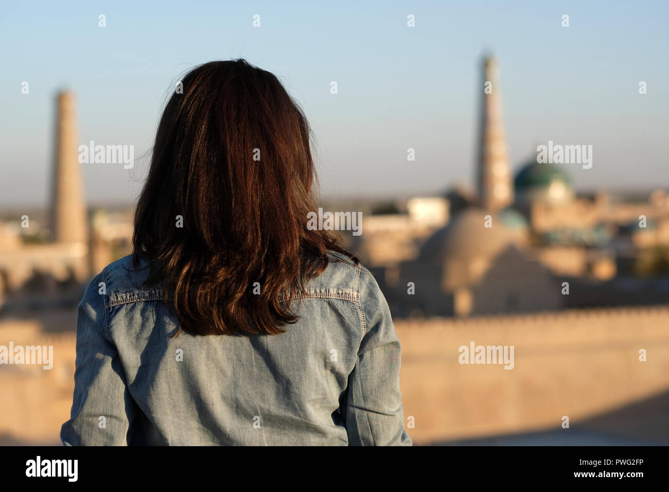 A visitor gazing from the Sheikh Bobo lookout tower at the historical ...