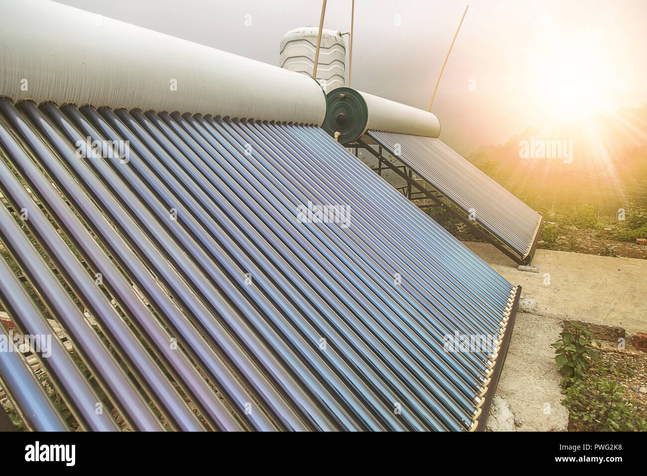 Evacuated Glass Tubes - Solar Water Heater installed in Indian village ...