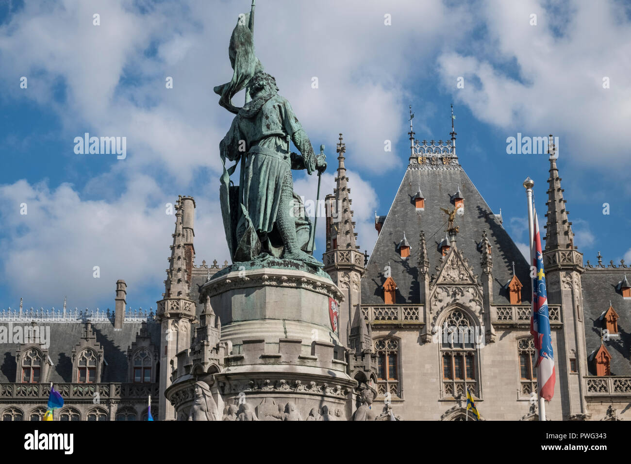 Statue of jan breydel and pieter de coninck hi-res stock photography ...
