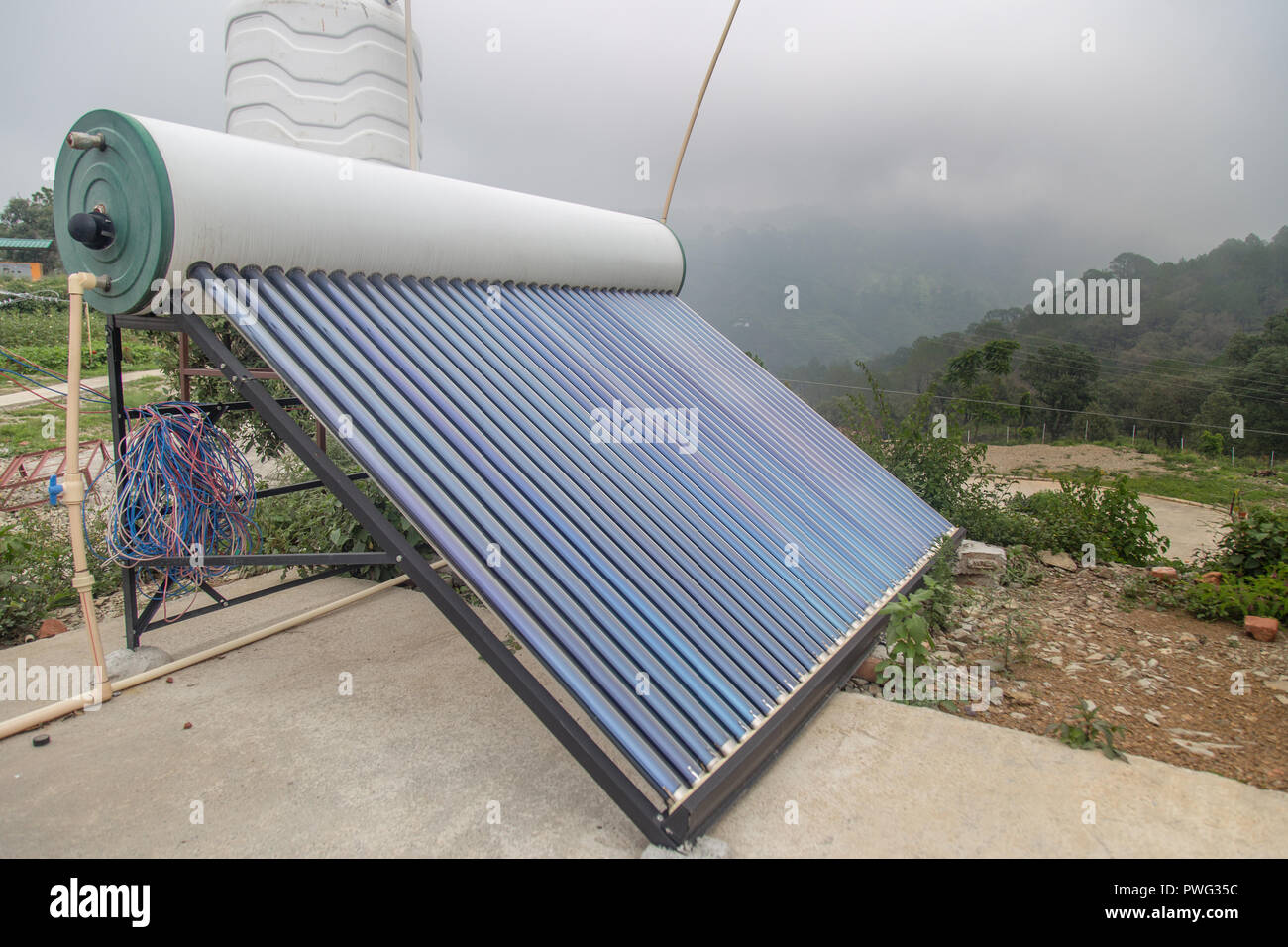 Evacuated Glass Tubes - Solar Water Heater installed in Indian village ...