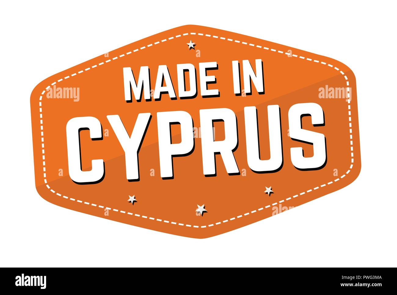 Made in Cyprus label or sticker on white background, vector ...