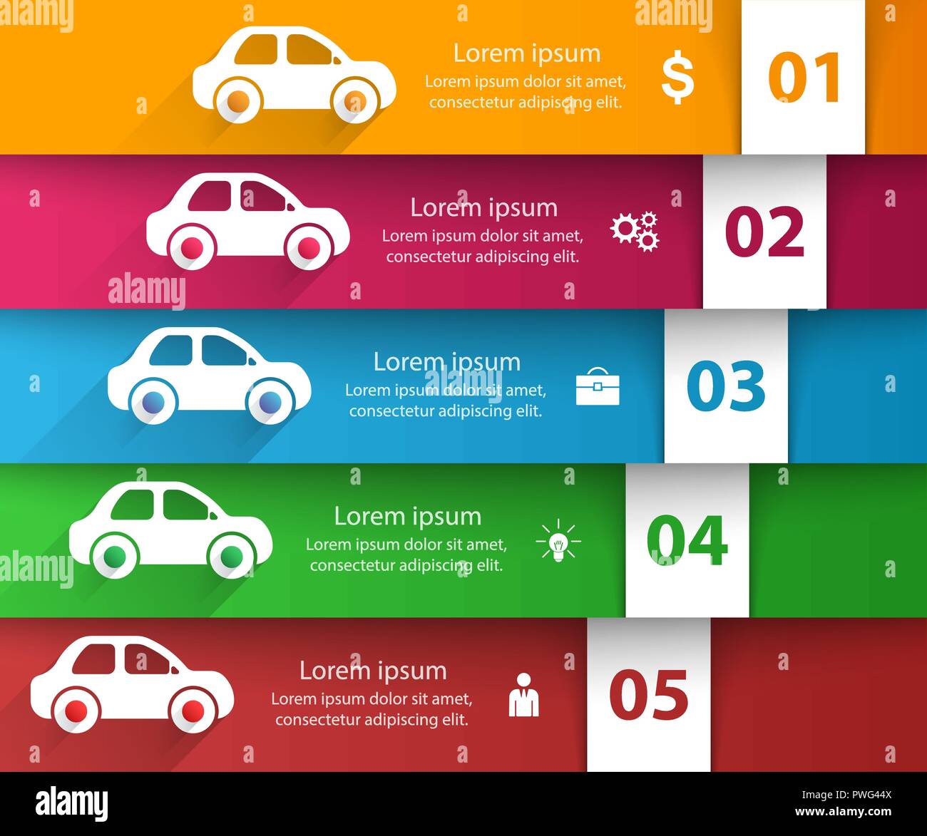 Road infographic design template and marketing icons. Car icon Stock ...