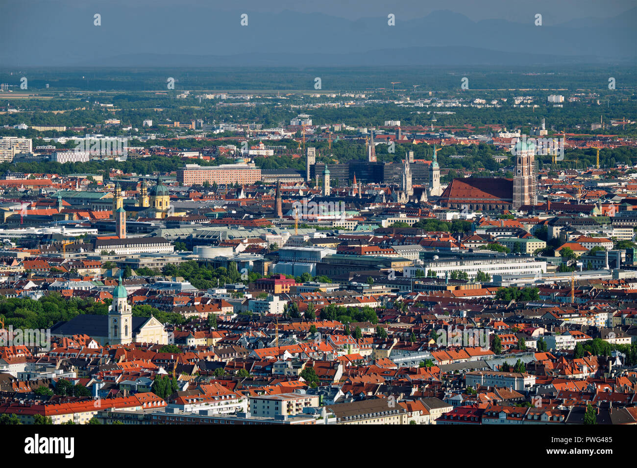 Aerial view of Munich. Munich, Bavaria, Germany Stock Photo - Alamy