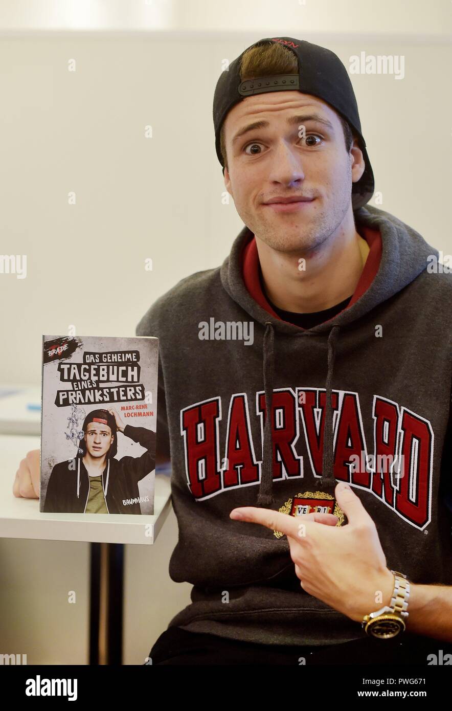 Marc-Rene Lochmann in October 2018 at the Frankfurt Book Fair. | usage ...