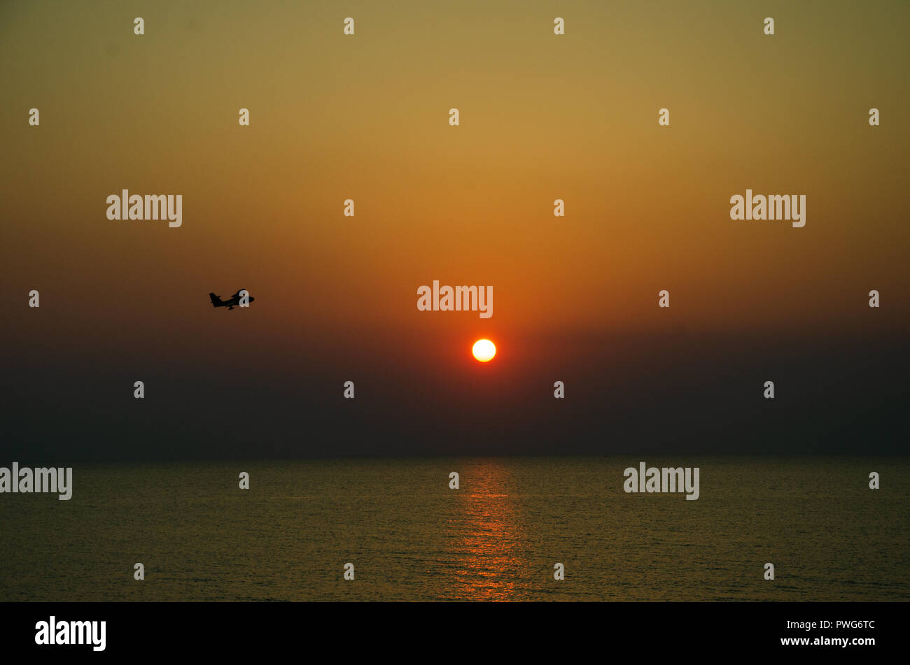 firefighting aircraft, canadair in action, throwing water into the fire ...