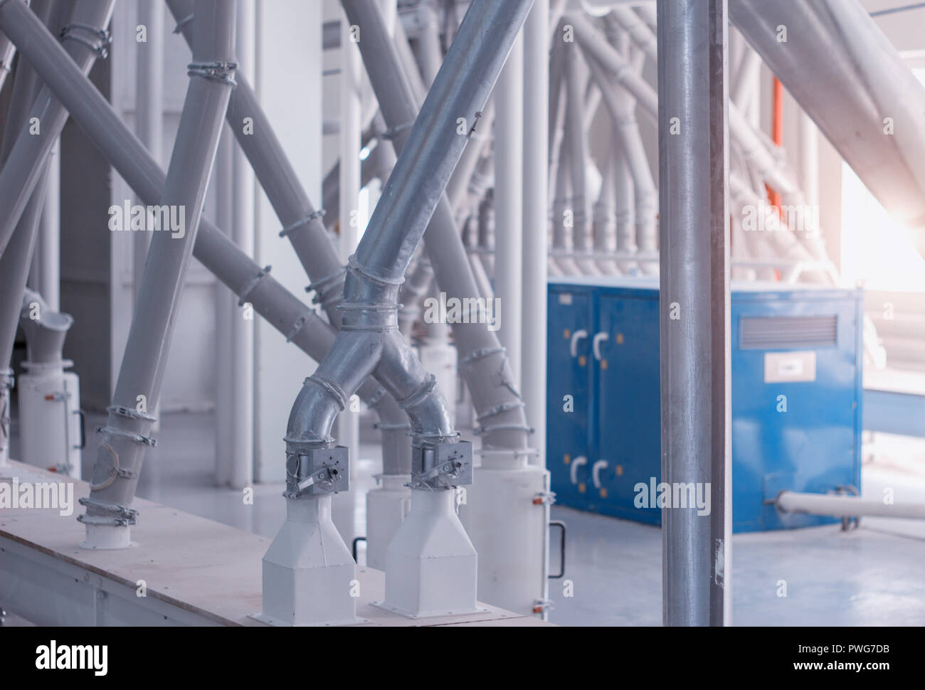Modern plant for the production of food grains and flour, the pipeline ...