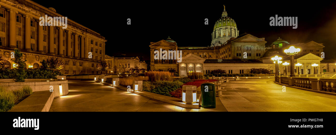 The beautiful architecture of the capital city of Harrisburg Stock ...